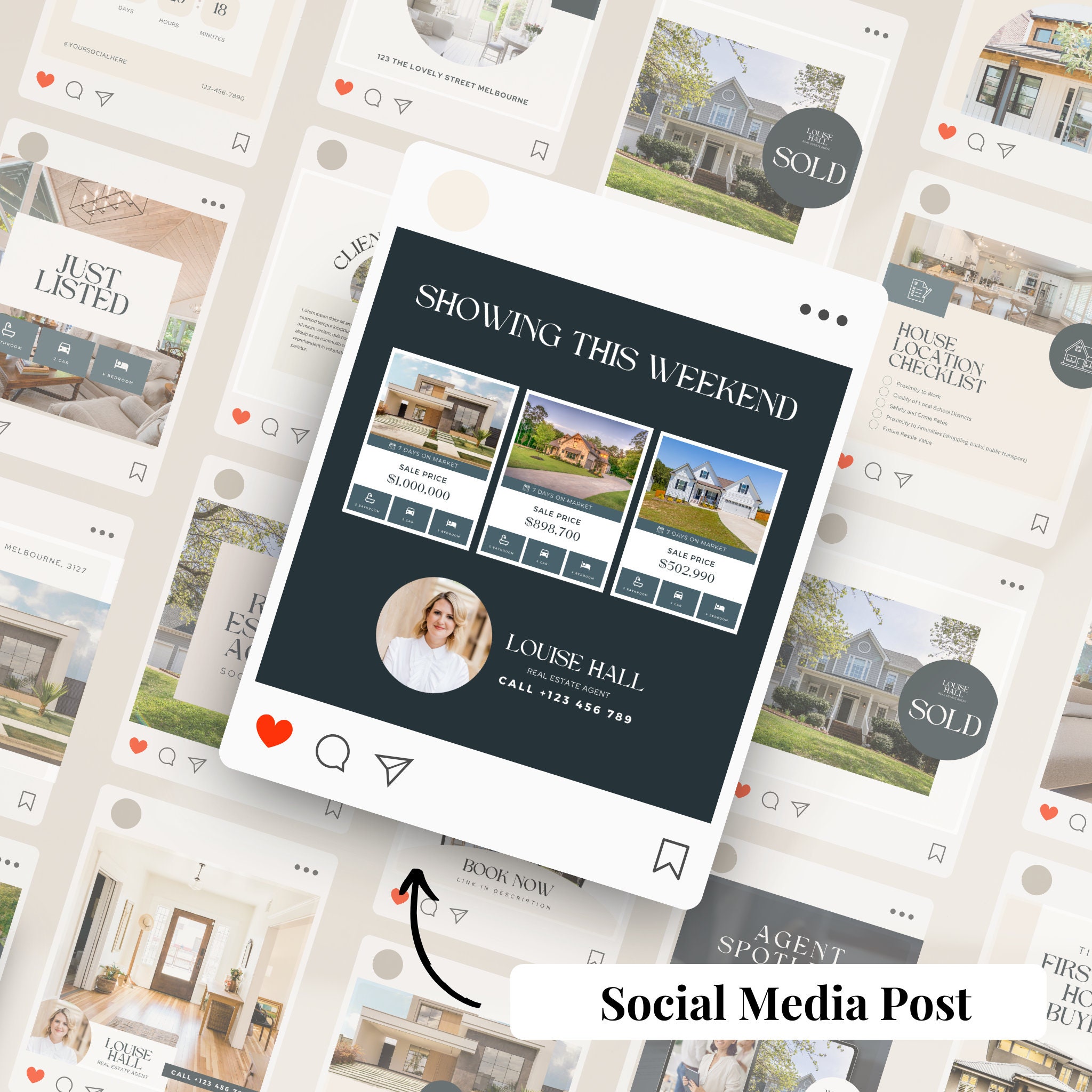 Real Estate Templates Marketing Social Media Posts Listing Presentation ...