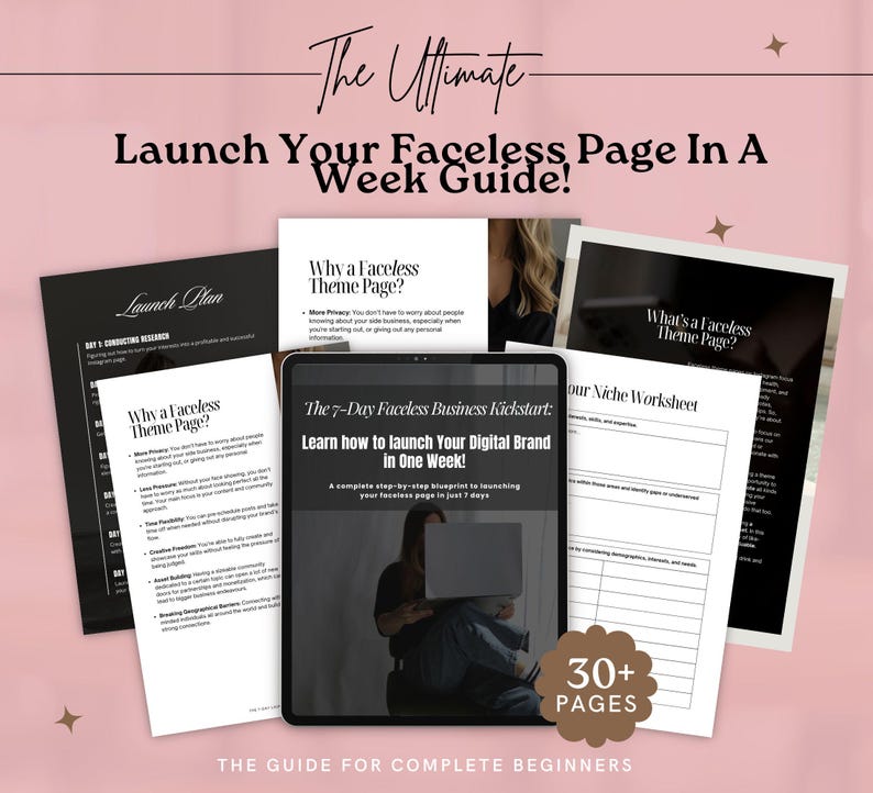 Guide to a Successful Launch Your Faceless Theme Page Starter Guide ...