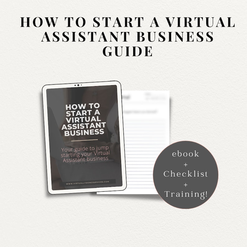 Start Virtual Assistant Business Training Work From Home Step by Step Guide Social Media Manager ...