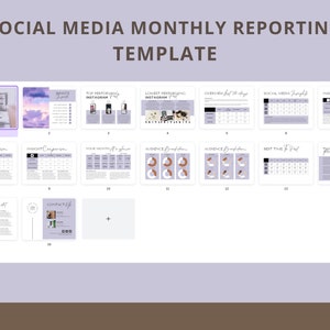 Purple Social Media Analytics Monthly Report Instagram Performance ...
