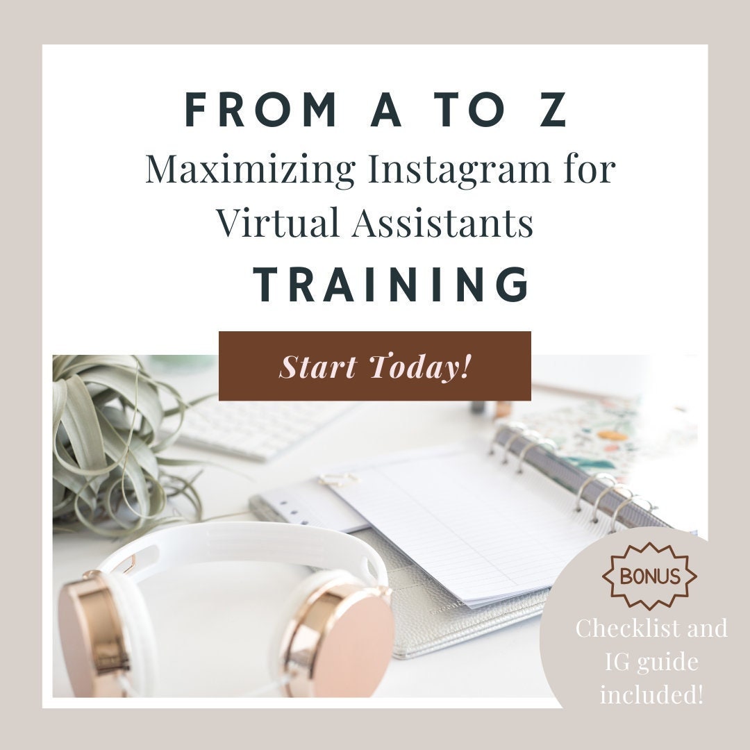 Instagram Training for Virtual Assistants | Work From Home | Social ...