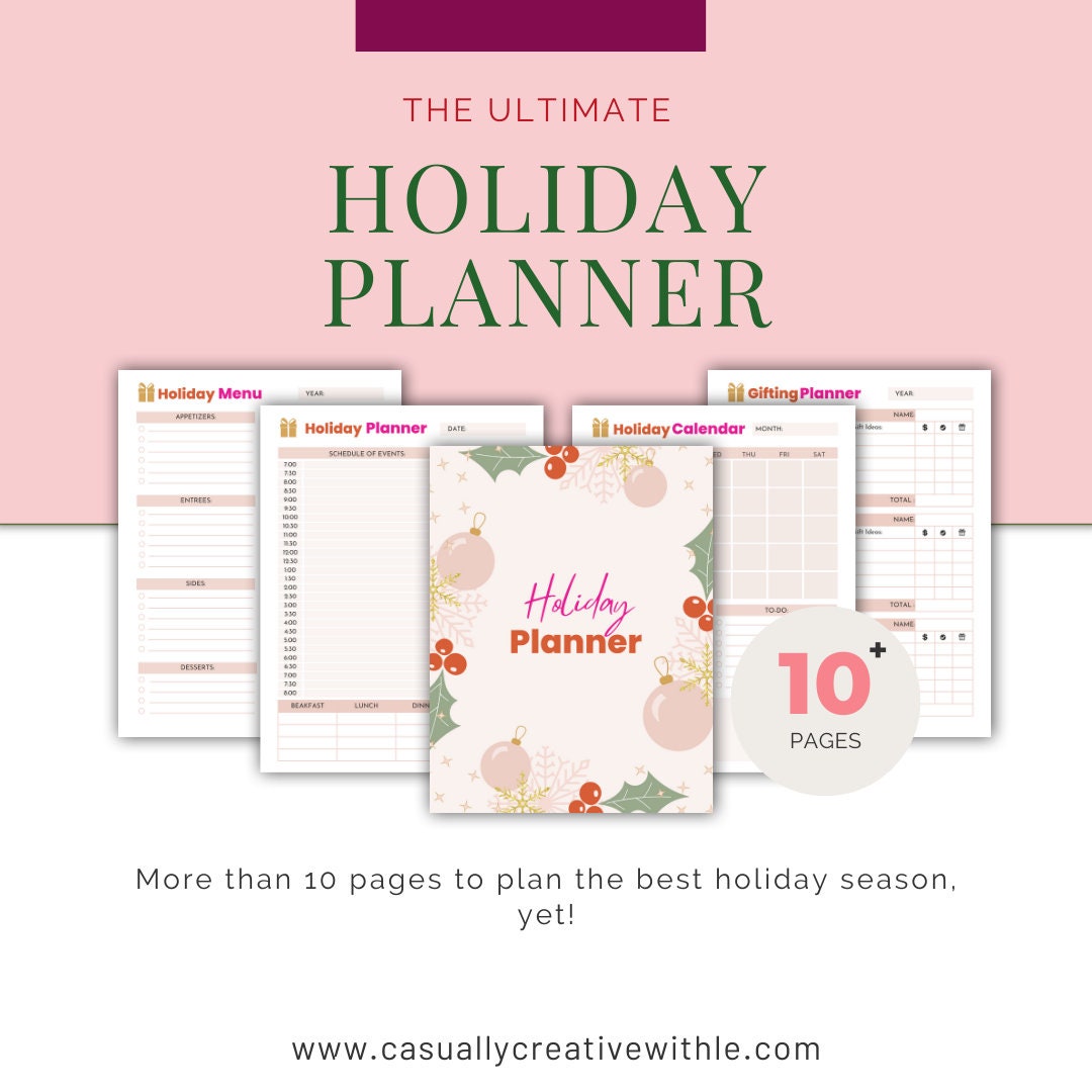 Printable Holiday Planner Christmas Planner Christmas Party - Etsy