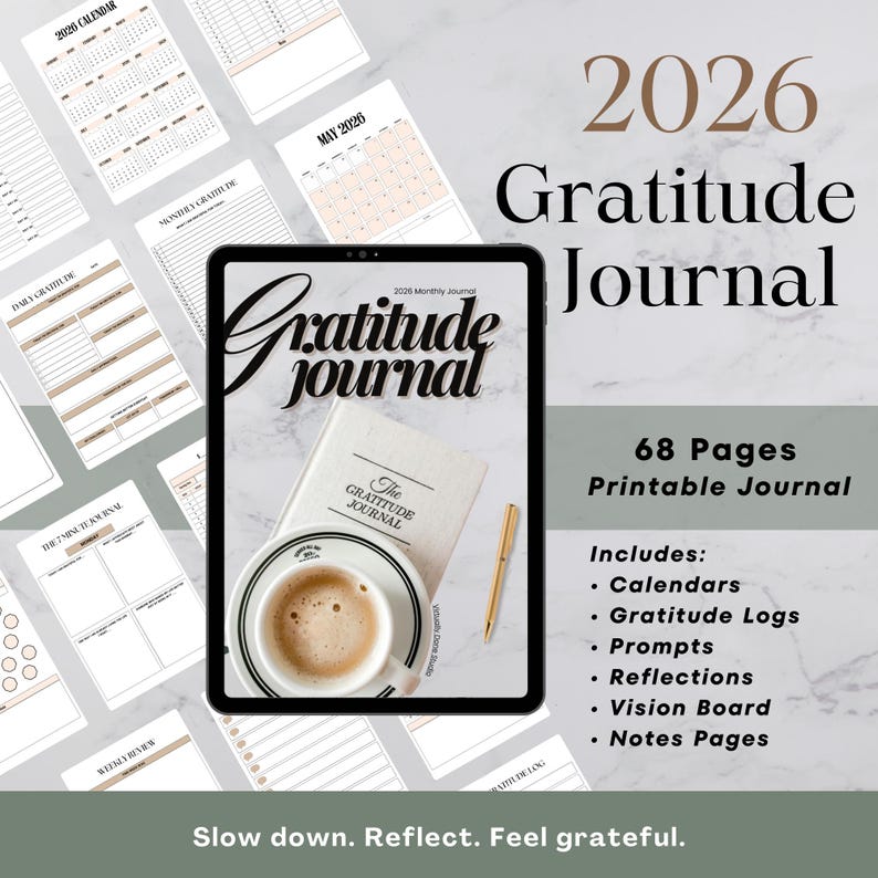 2026 Digital Gratitude Journal Daily Journal Prompts Goodnotes Journal ...