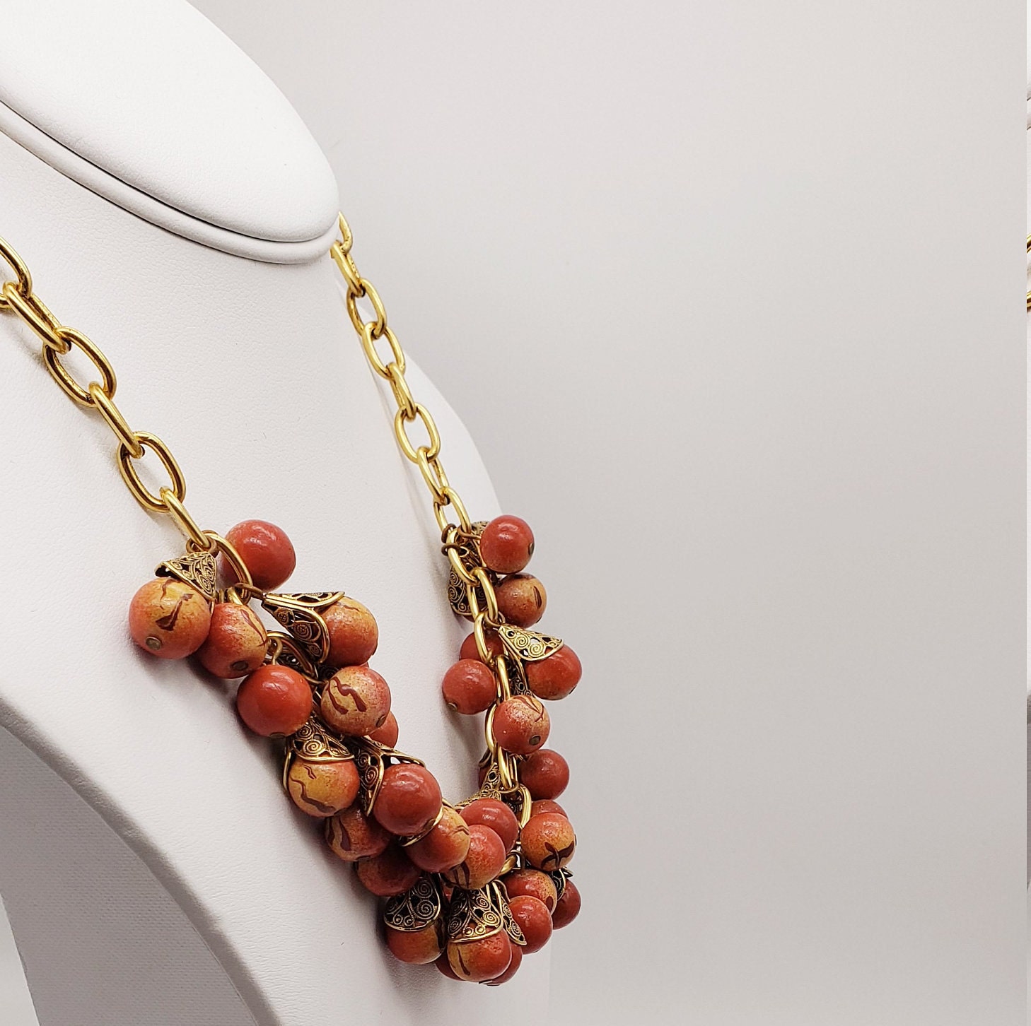 Lenora Dame Classic Filigree Bead Cap Bead Necklace, Bracelet and ...