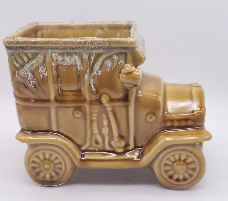 Relpo Collectible Tan Antique Car Planter '301' Ceramic Made in Japan ...