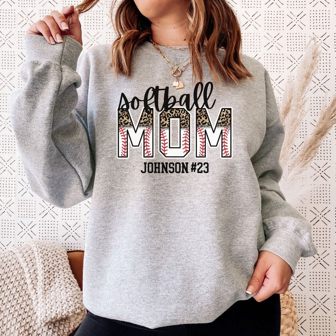 Custom Softball Mom Sweatshirt, Softball Mama Sweater, Softball Mom ...