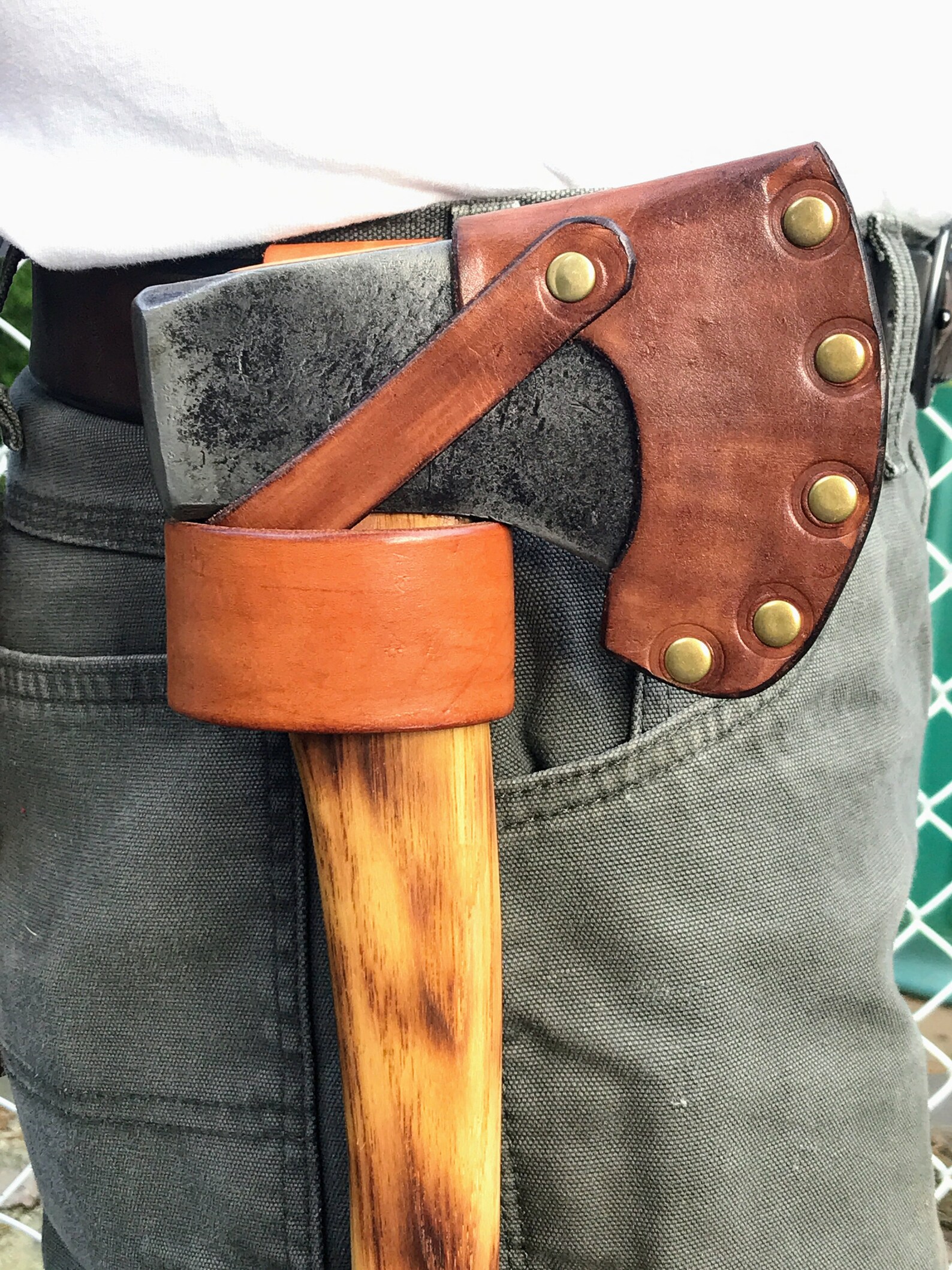 Axe Holster Leather Tomahawk Holder Axe Belt Loop Hatchet - Etsy