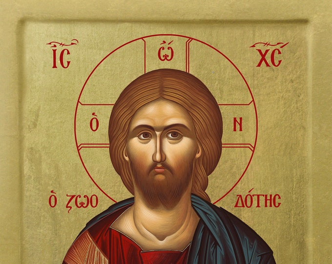 Christ the Lifegiver Icon on Solid Wood With 22 Karat Gold Leaf ...