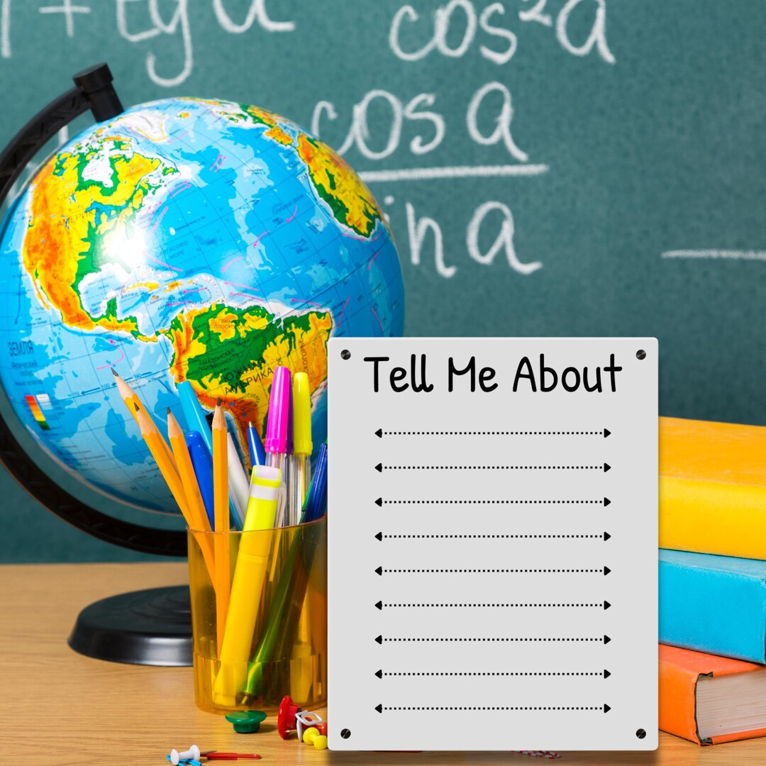 Acrylic Writing Prompt Panel: Teacher Homeschool Icebreaker for ...