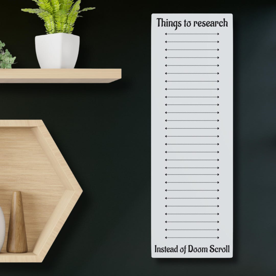 ADHD Reminder Metal Art Sign: Visual Aid to Prevent Doom Scrolling ...