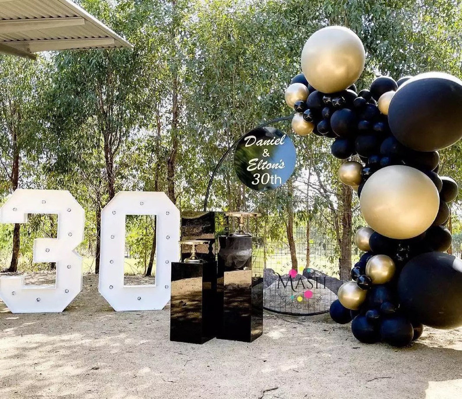 100 Pieces Black and Gold Colors Balloon Garland Kit Graduation Parties ...
