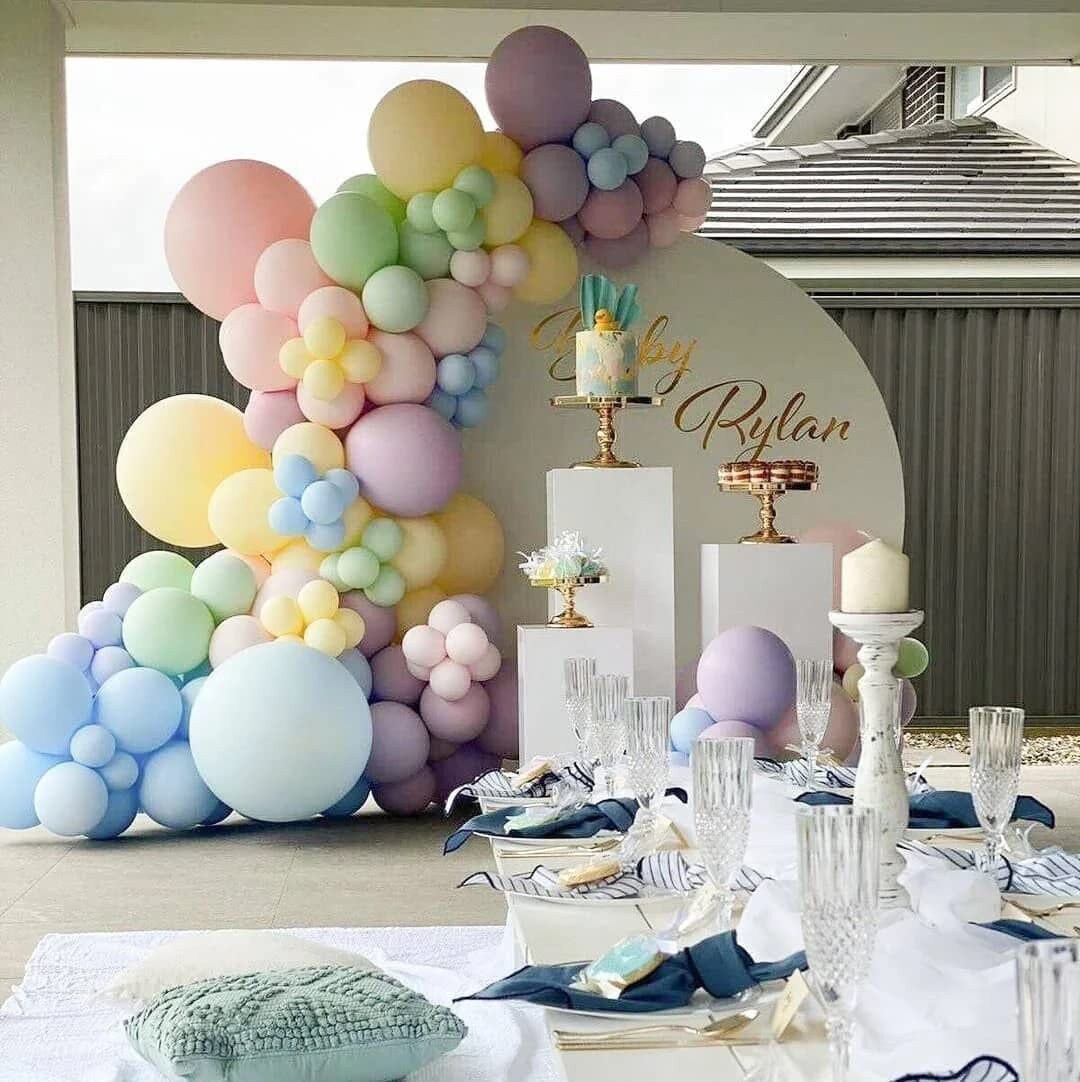 112 Pieces Pastel Colors Birthday Balloon Garland Kit Macaron - Etsy