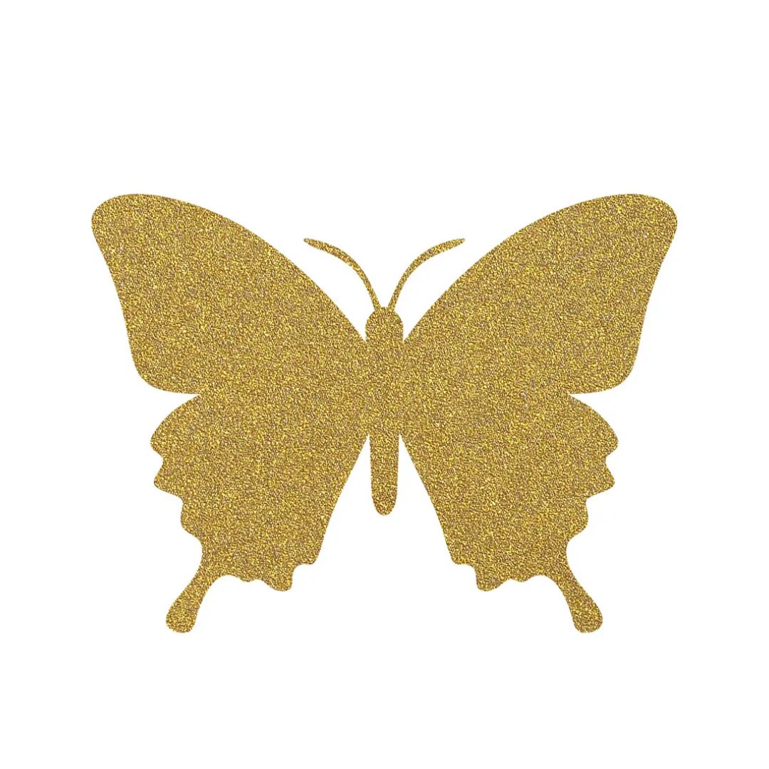 12 Pieces per Pack. Holographic Butterfly, Gold Glitter Butterfly for ...