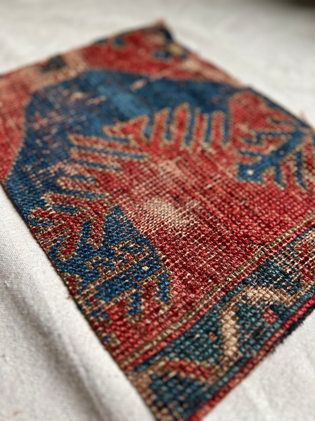 Antique Frameable Rug Fragment 071, Handwoven Textile, Persian Rug ...