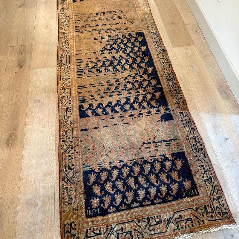 Pink and Navy Persian Rug - Etsy