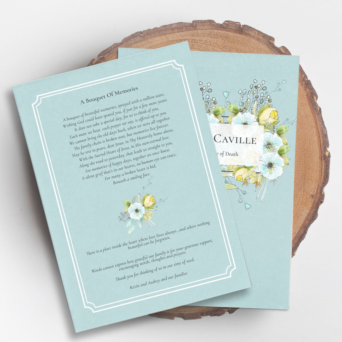 Funeral Program Template Funeral Poems Funeral Programs - Etsy