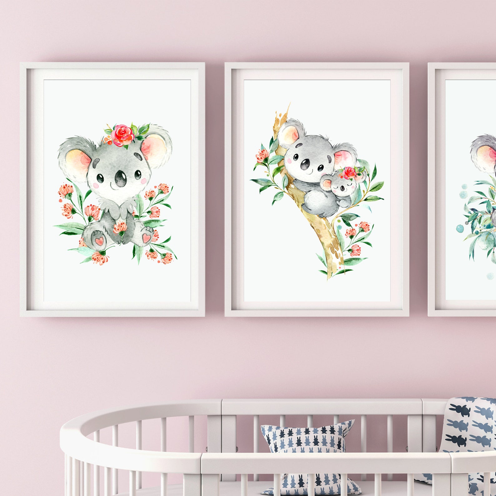 Koala print PRINTABLE art Mom and baby Koala Baby animal | Etsy
