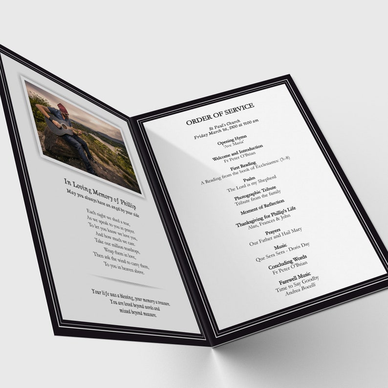 Funeral Program Template, Funeral Poems, Funeral Programs, Funeral ...