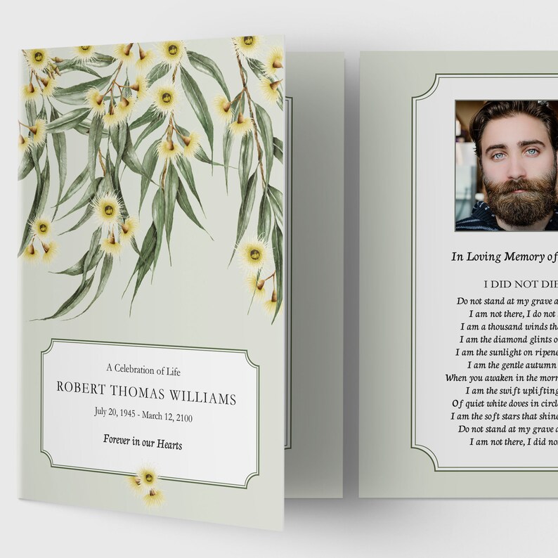 Funeral Program Template, Funeral Poems, Funeral Programs, Funeral ...