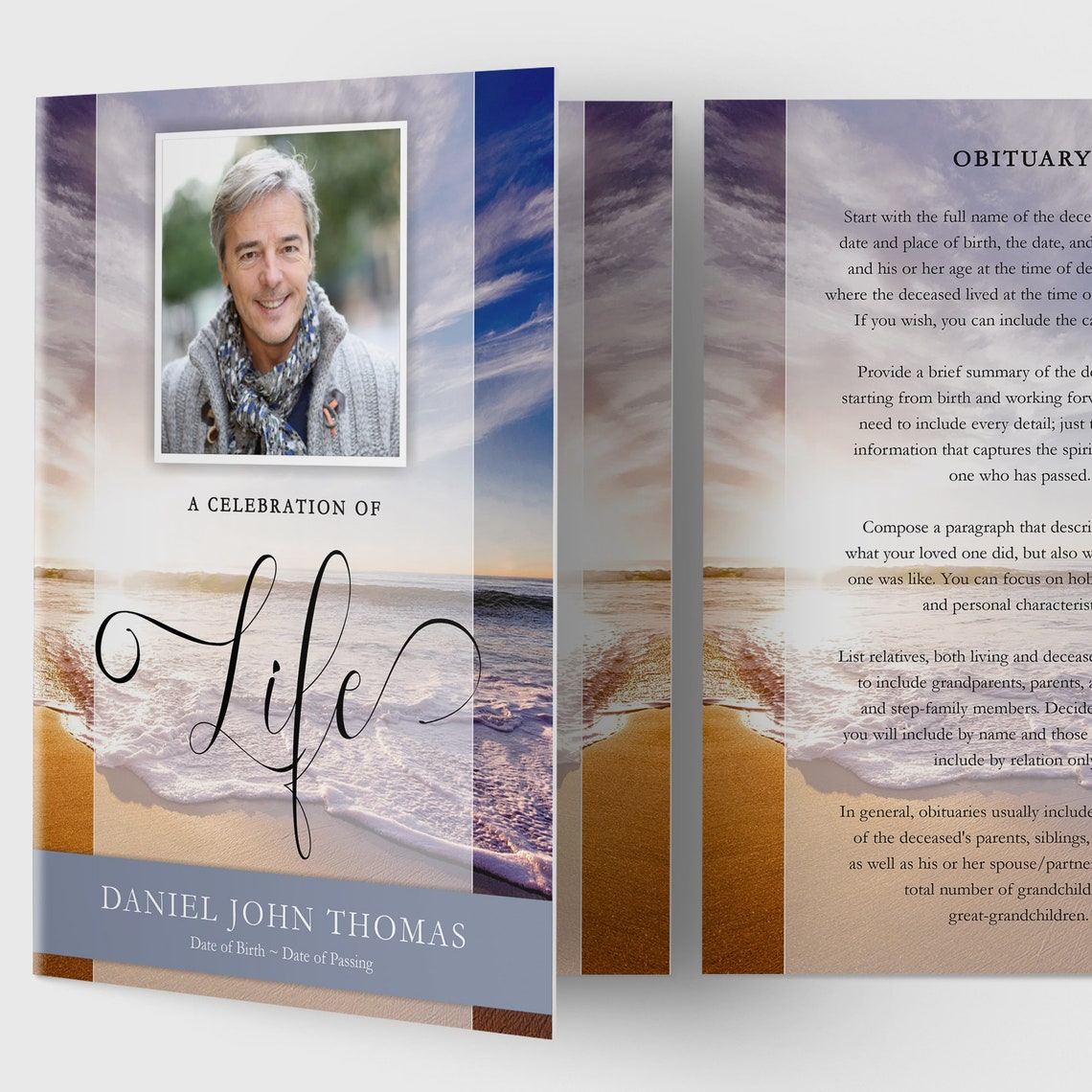 Funeral Program Template Funeral Poems Funeral Programs - Etsy