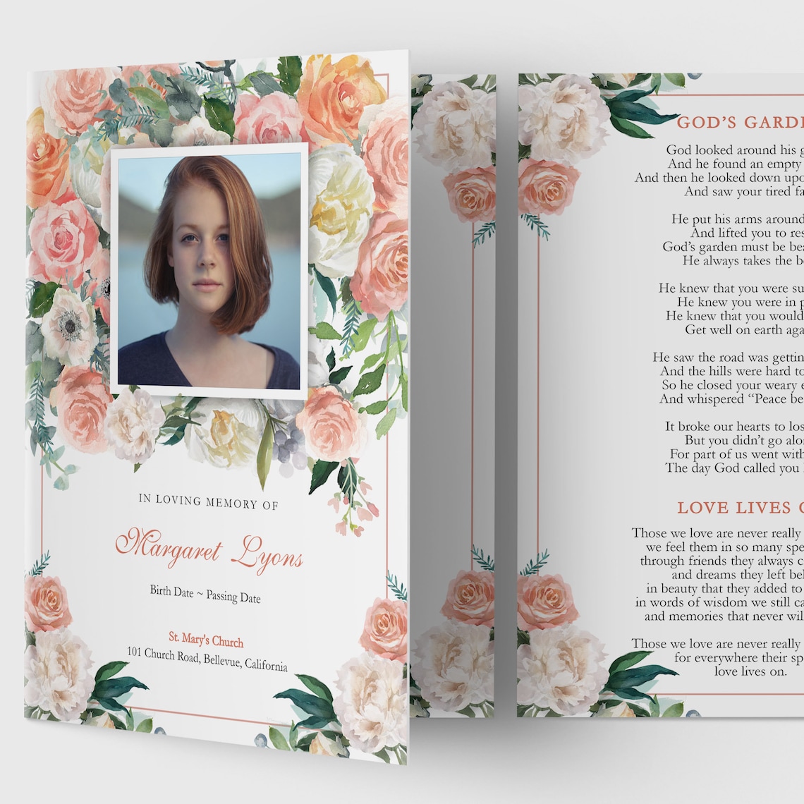 Funeral Program Template, Funeral Poems, Funeral Programs, Funeral ...