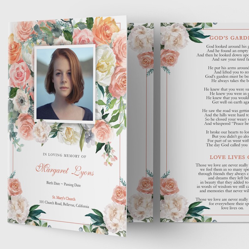 Funeral Program Template, Funeral Poems, Funeral Programs, Funeral ...