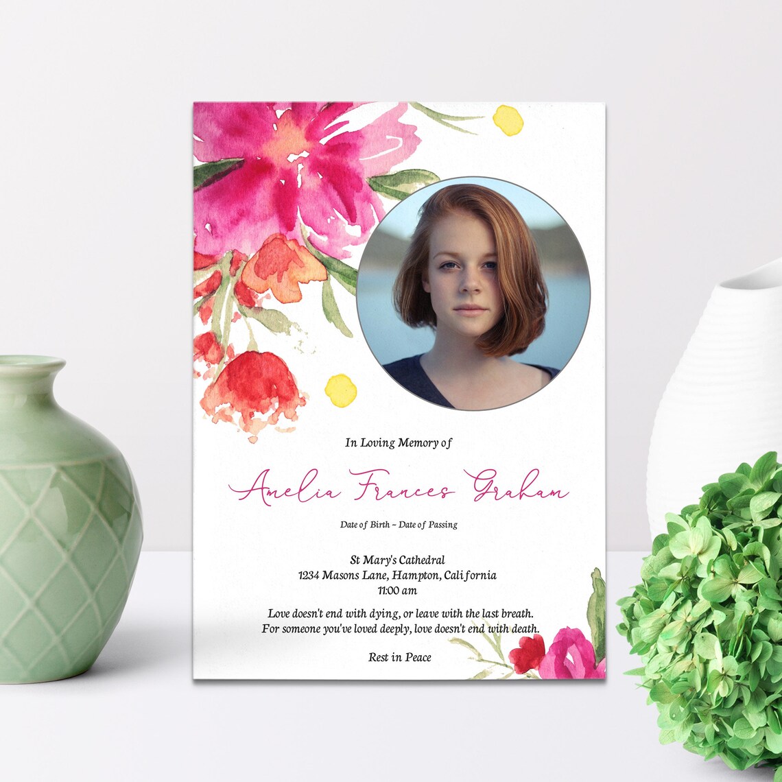 Funeral Program Template Funeral Poems Funeral Programs - Etsy