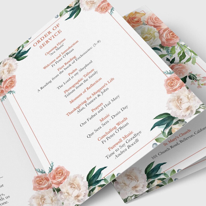 Funeral Program Template, Funeral Poems, Funeral Programs, Funeral ...