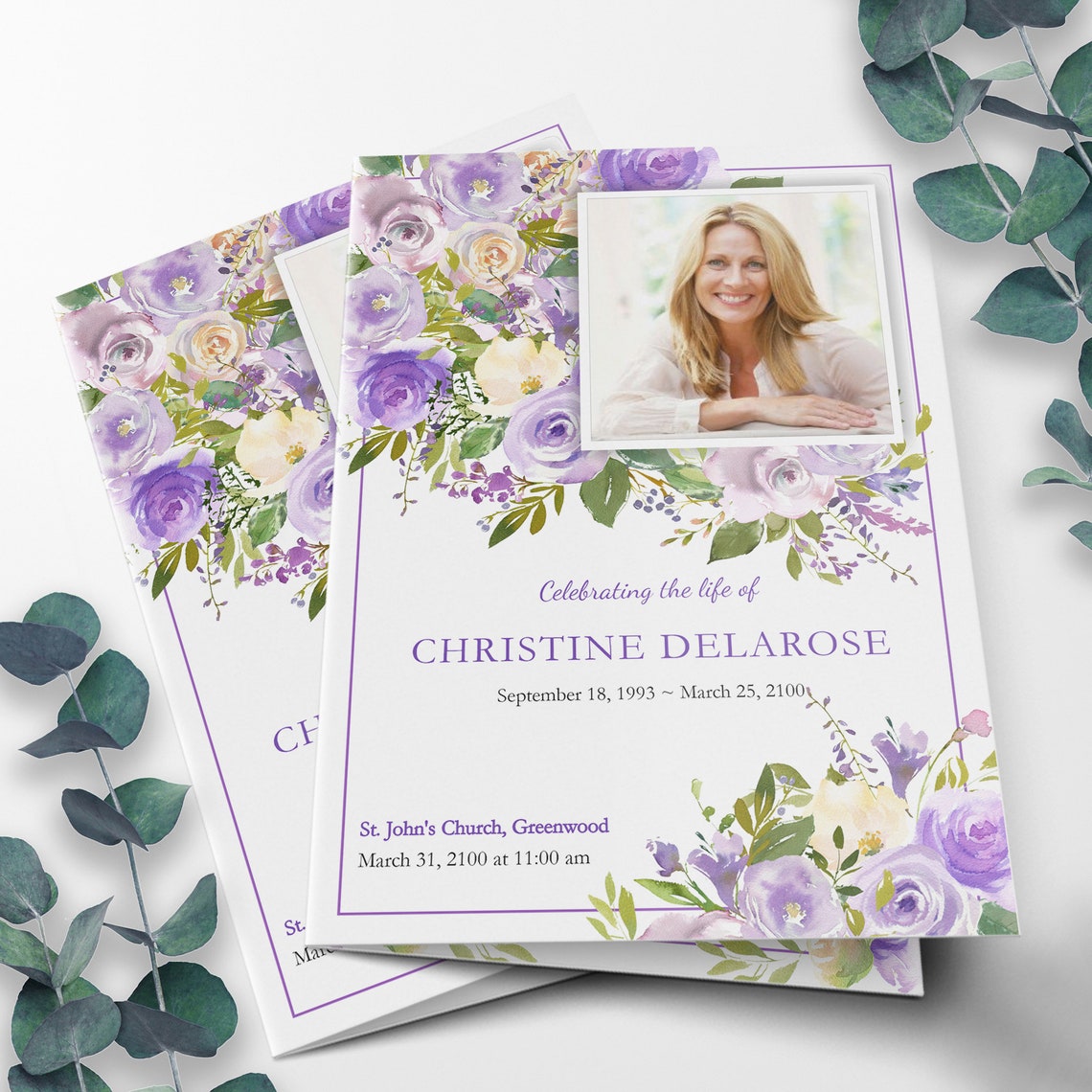 Funeral Program Template Funeral Poems Funeral Programs - Etsy