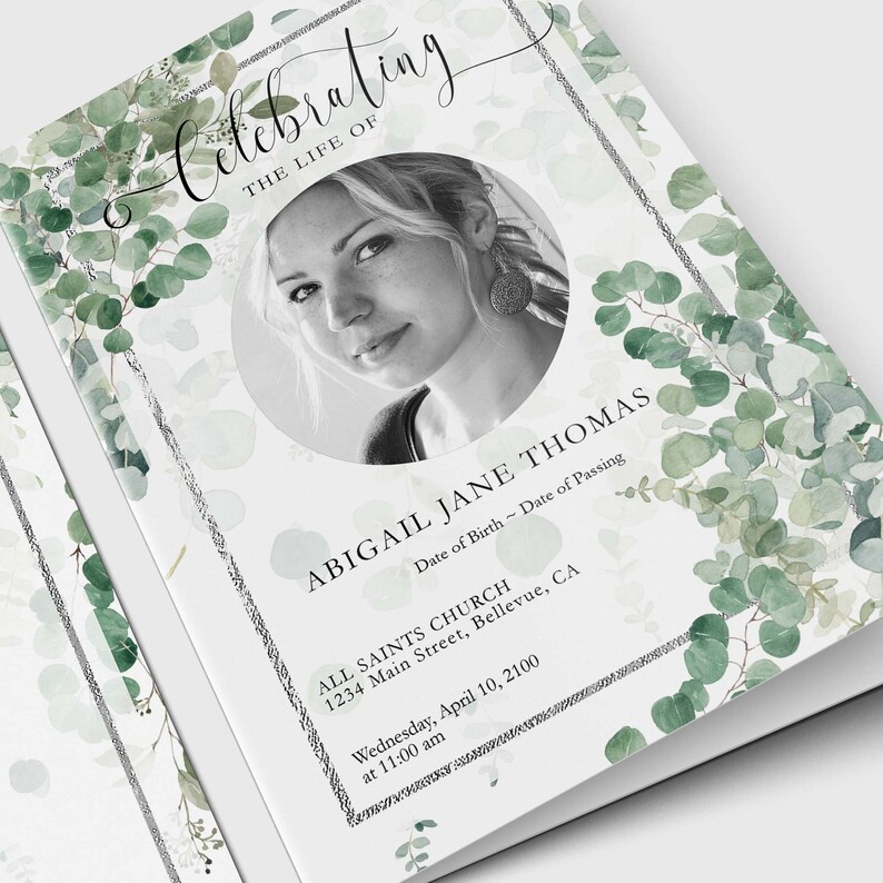 Funeral Program Template, Funeral Poems, Funeral Programs, Funeral ...