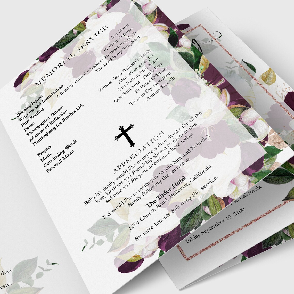 Funeral Program Template, Funeral Poems, Funeral Programs, Funeral ...