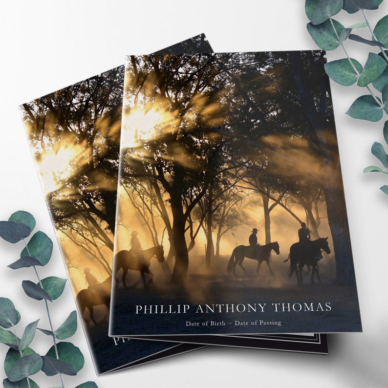 Funeral Program Template Funeral Poems Funeral Programs - Etsy