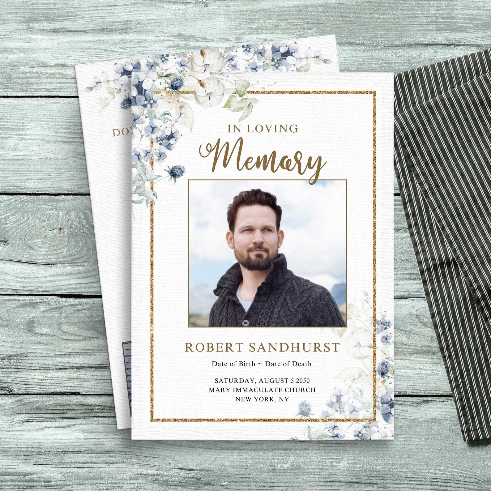 Funeral Program Template Funeral Poems Funeral Programs - Etsy