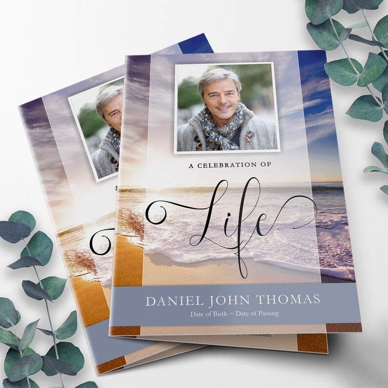 Funeral Program Template Funeral Poems Funeral Programs - Etsy