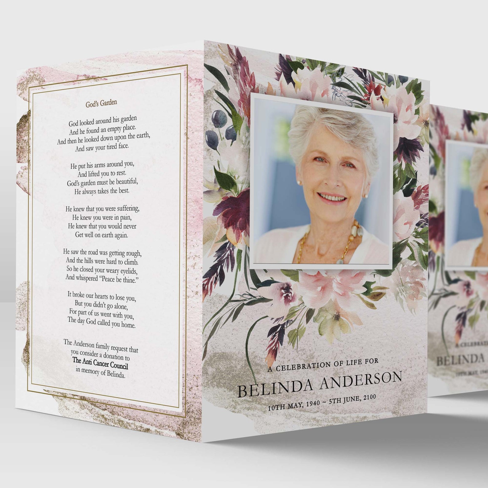 Funeral Program Template Funeral Poems Funeral Programs - Etsy