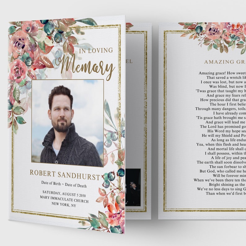 Funeral Program Template, Funeral Poems, Funeral Programs, Funeral ...