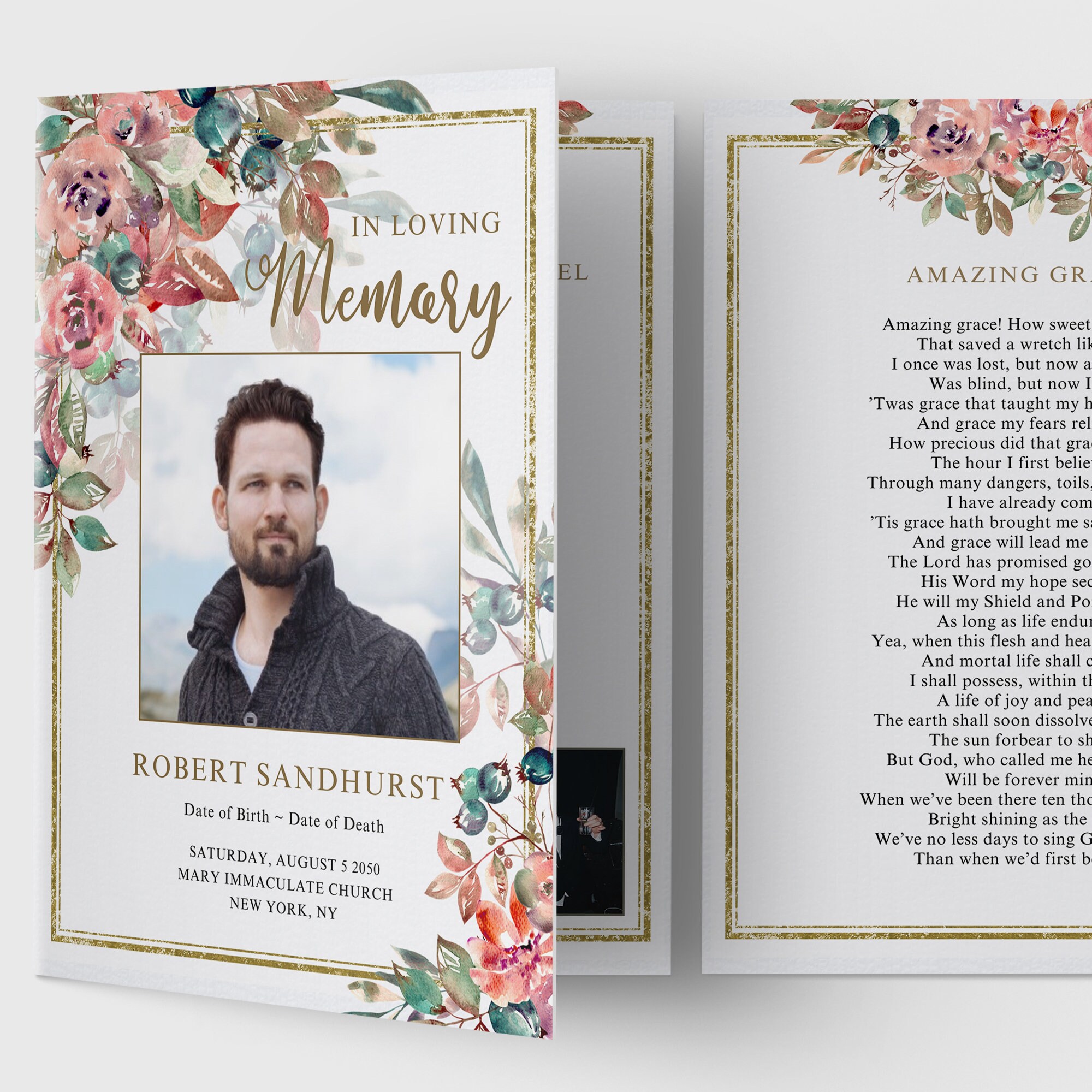 Funeral Program Template, Funeral Poems, Funeral Programs, Funeral ...