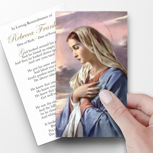 Personalized Funeral Memorial Cards - Etsy