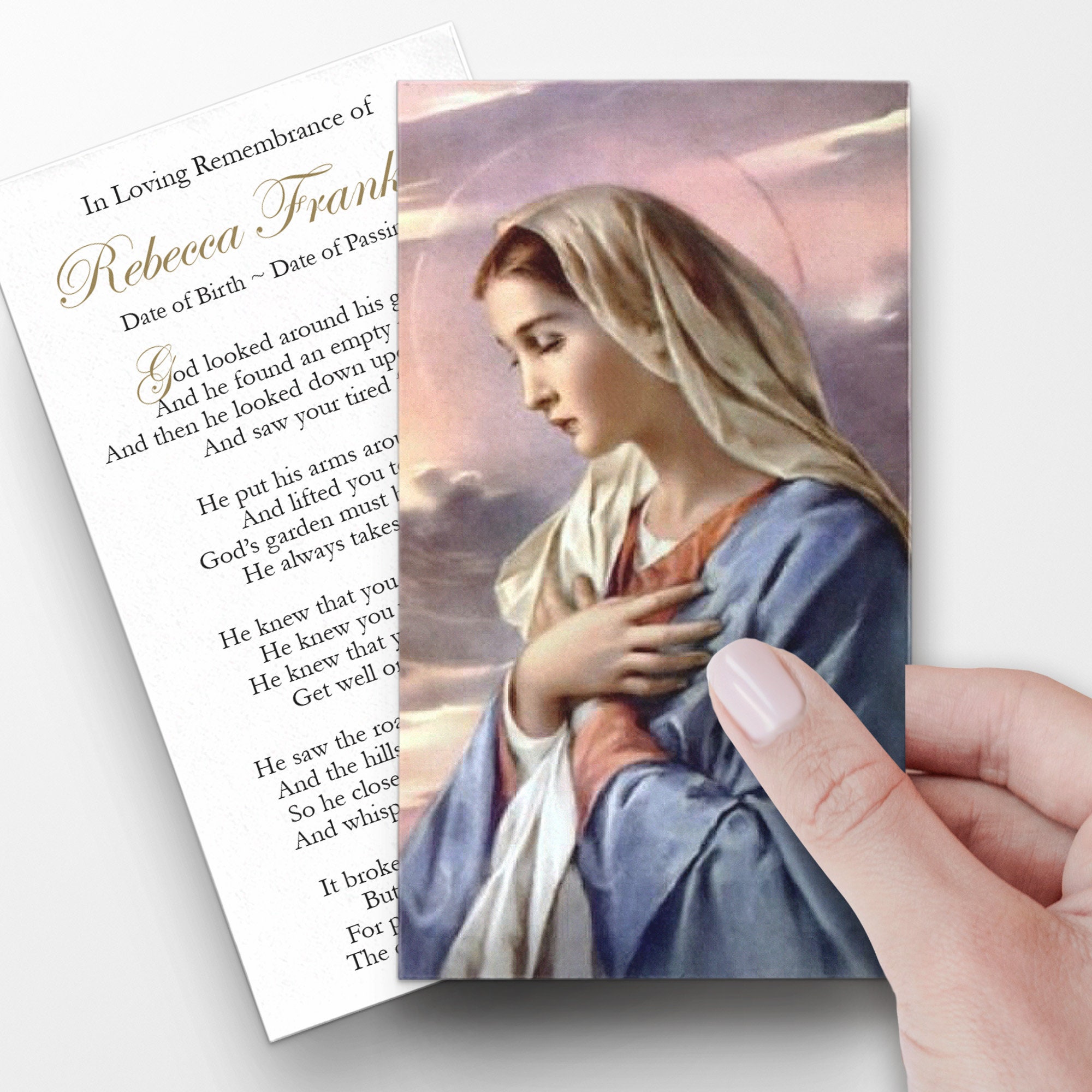 Prayer Cards, Memorial Prayer Cards, Catholic Prayer Cards ...