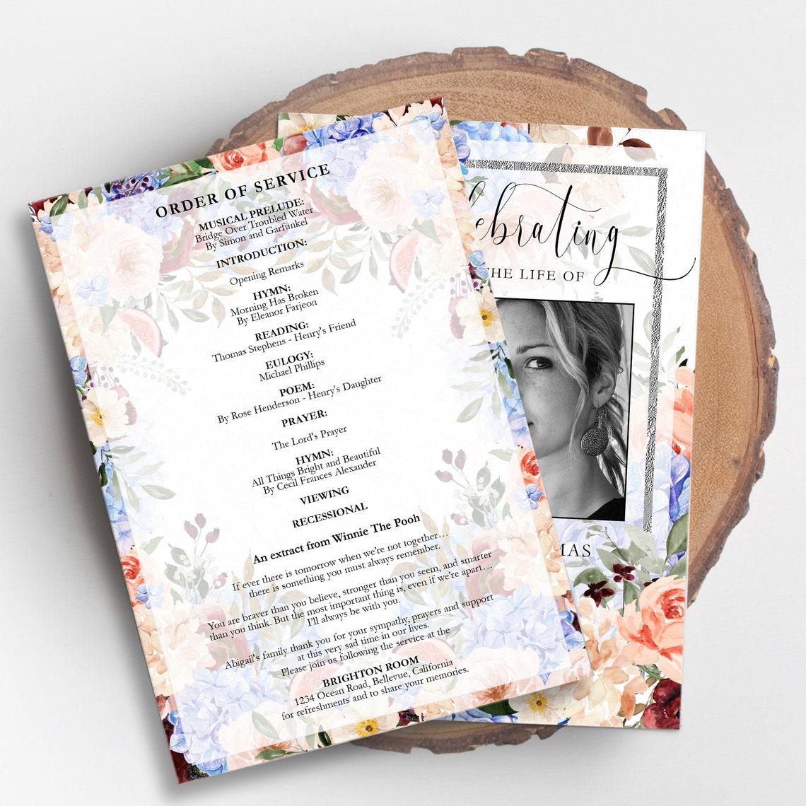Funeral Program Template, Funeral Poems, Funeral Programs, Funeral ...
