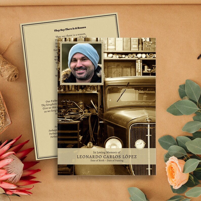 Funeral Program Template Funeral Poems Funeral Programs - Etsy