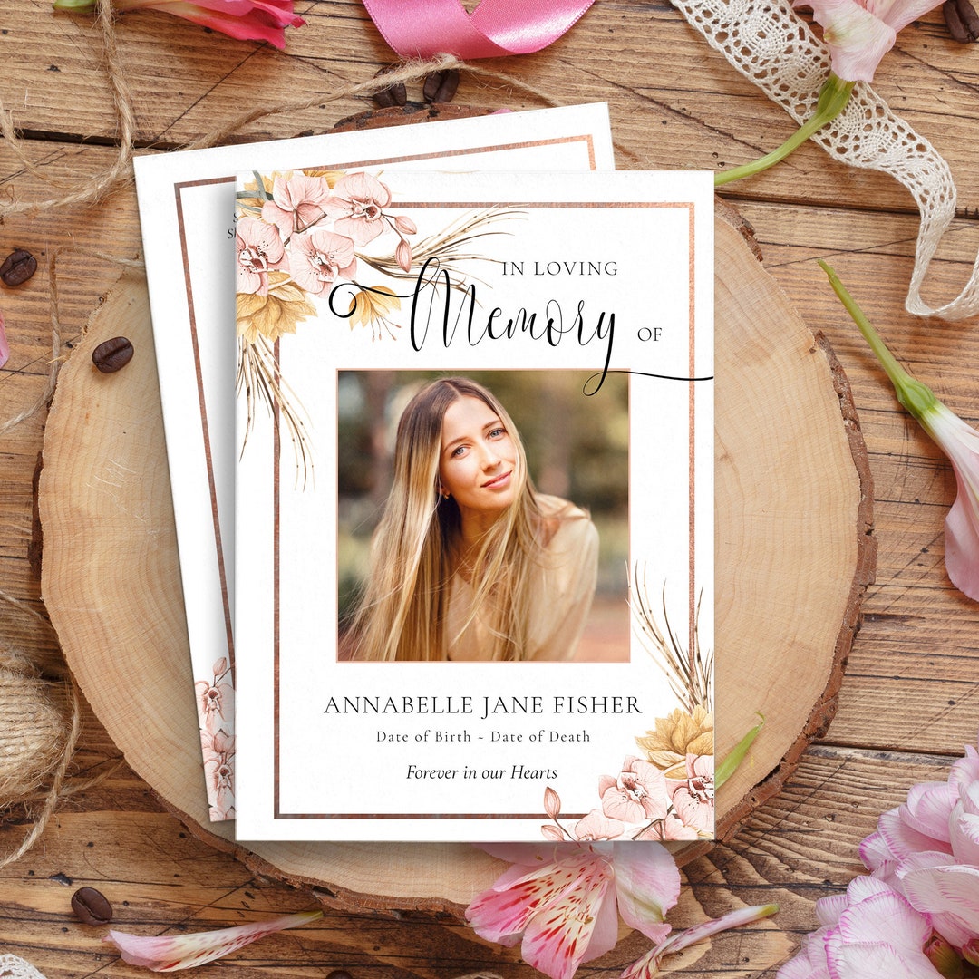 Funeral Program Template, Funeral Poems, Funeral Programs, Funeral ...