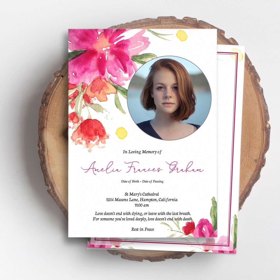 Funeral Program Template Funeral Poems Funeral Programs - Etsy