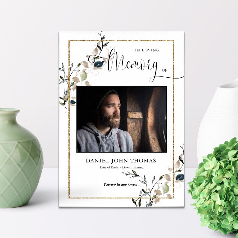 Funeral Program Template Funeral Poems Funeral Programs - Etsy