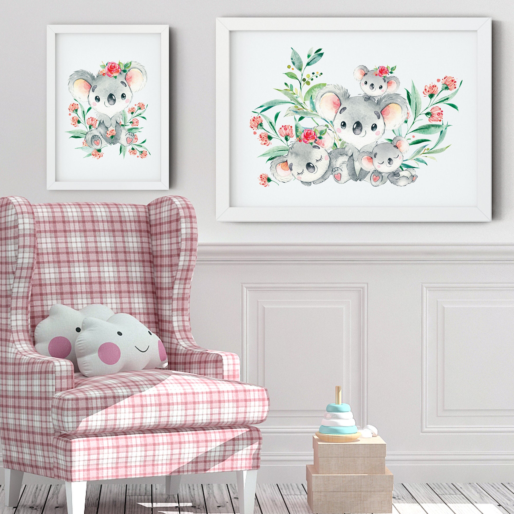 Cute Koala Printable Australian Nursery Decor, Printable Wall Art ...