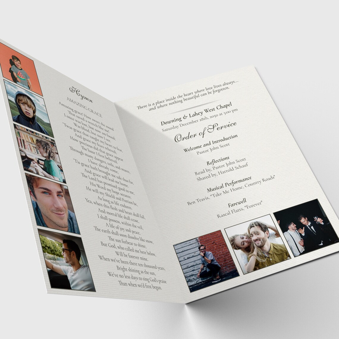 Funeral Program Template Funeral Poems Funeral Programs - Etsy