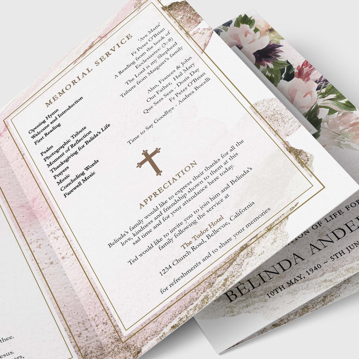 Funeral Program Template Funeral Poems Funeral Programs - Etsy