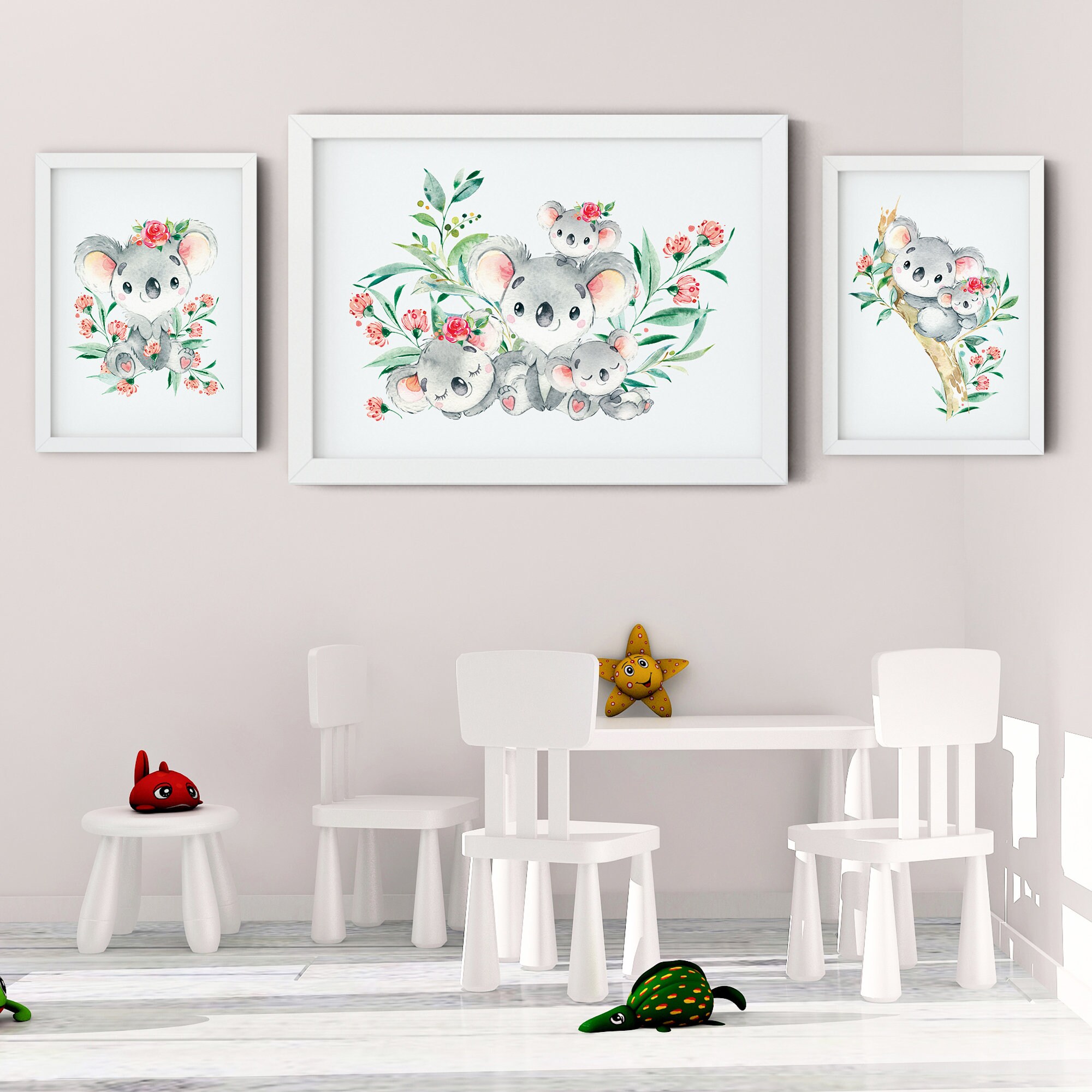 Cute Koala Printable Australian Nursery Decor, Printable Wall Art ...