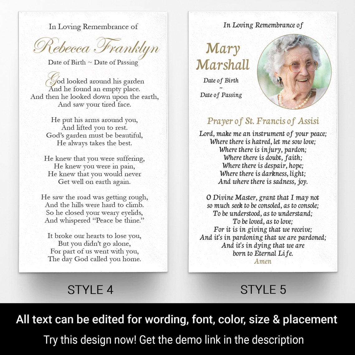 Prayer Cards, Memorial Prayer Cards, Catholic Prayer Cards ...