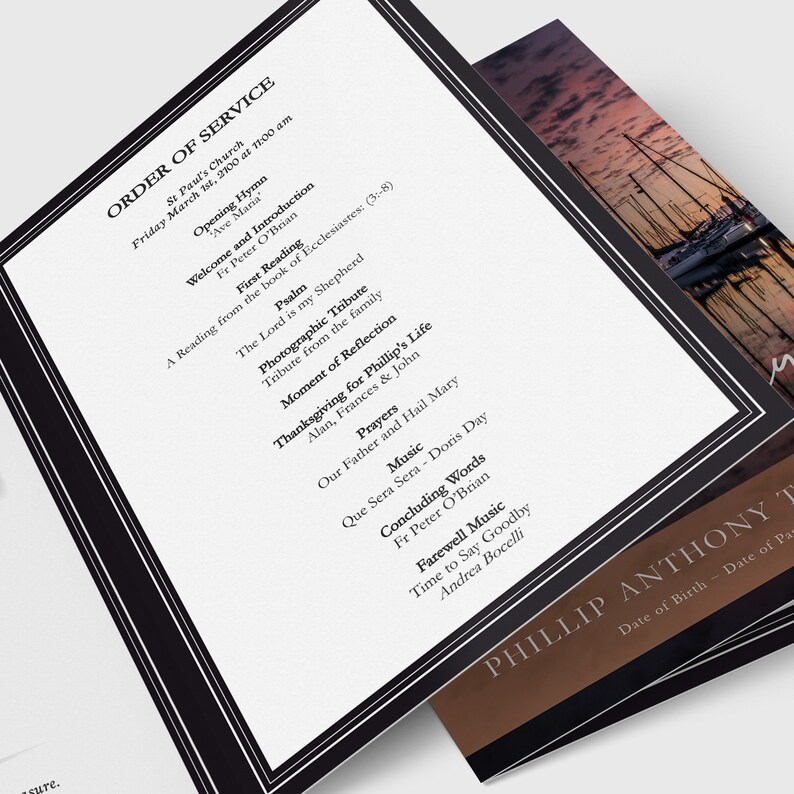 Funeral Program Template, Funeral Poems, Funeral Programs, Funeral ...